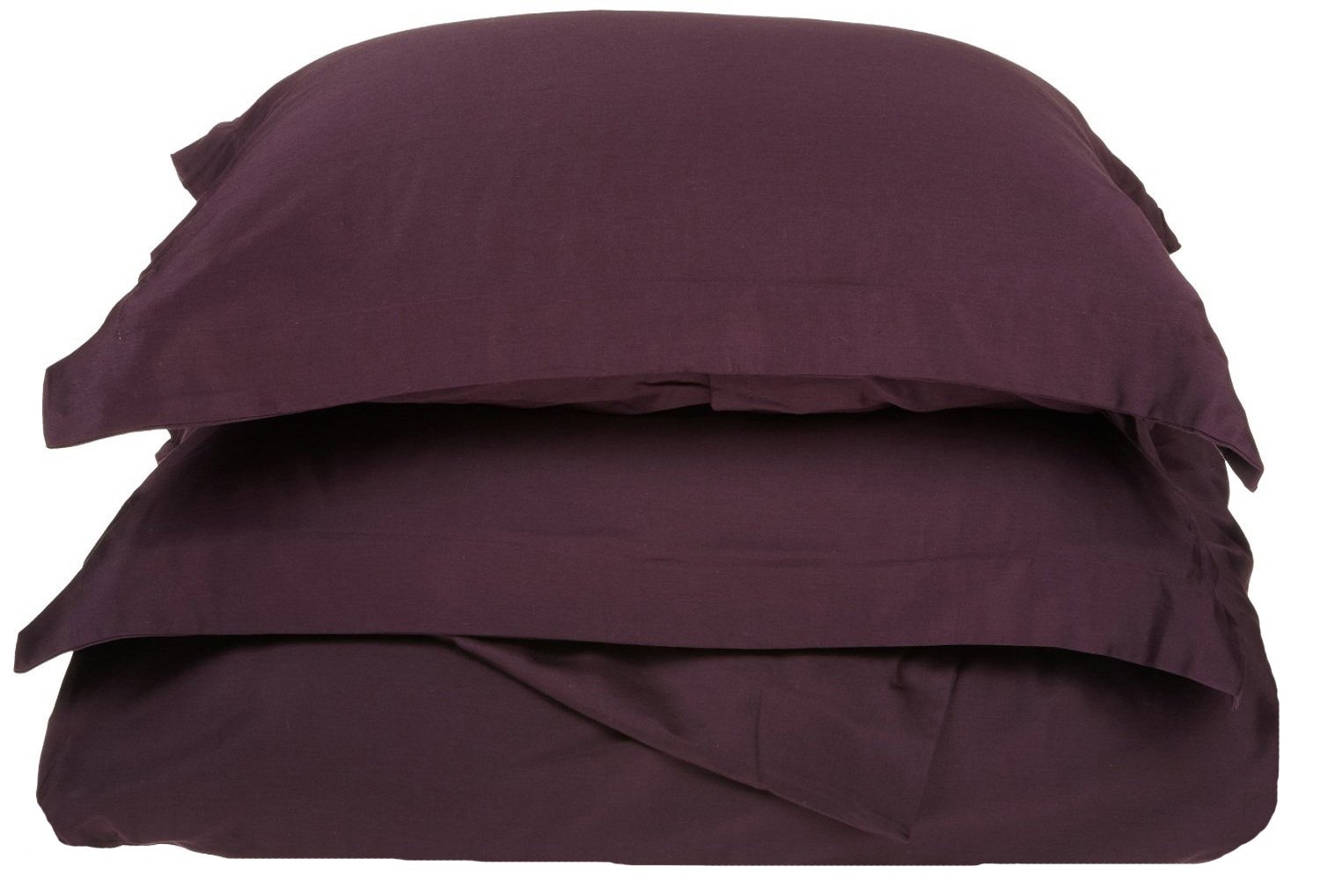 Superior Egyptian Cotton 400 Thread Count Duvet Cover Set, Soft Bedding, 1 Duvet Cover with Button Closure, 2 Pillow Shams, Luxury, Plush, Hotel, Home Collection, King/California King Size, Plum