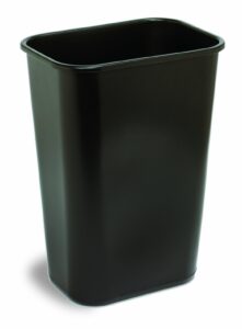 continental 4114bn 41-1/4 quart commercial hdpe trash can, rectangular, brown