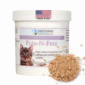 vitality science flex n free for cats | promotes healthy bones & joints | relieves joint stiffness & maintains mobility | reduces inflammation | builds healthy bone tissue | 100% natural (120g)