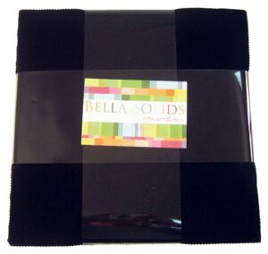 moda bella solids black layer cake 10 fabric quilting squares 9900lc-99 by moda fabrics