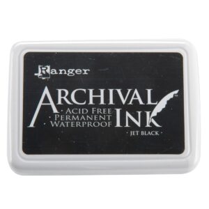 ranger, archival ink pad, 0, jet black (789541031468)