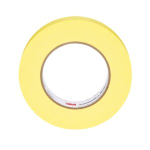 3m automotive refinish masking tape 06653, 388n, yellow color, water resistant, multi-purpose, 24 mm x 55 m