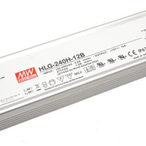 Mean Well HLG-240H-24B Switching LED Power Supply, Single Output, 24V, 0-10A, 240W, 1.5" H x 2.7" W x 9.6" L