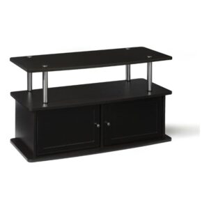 convenience concepts designs2go 40 inch tv stand with 2 storage cabinets and shelf, espresso