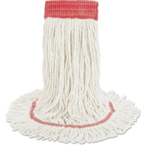 boardwalk bwk503whea 5 in. super loop cotton/synthetic fiber wet mop head - large, white