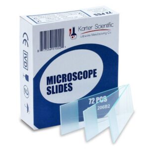 microscope slides, ground edges, frosted, 90 corners, 3x1, karter scientific 206b2 (pack of 72)