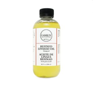 gamblin - refined linseed oil - 8 oz.