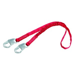 3m protecta pro-stop, 1340220 6-foot shock absorbing lanyard, standard snaps on ends, red