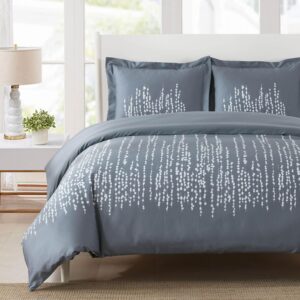 pearla 3-piece king/cal-king comforter cover (duvet-cover-set) 100% cotton 300 thread count