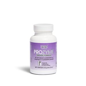 prn pharmacal prozyme original formula enzyme replacement supplement - reinforces animal's digestive system, supports dog & cat food breakdown - promotes pet's digestive health - 85 g, 3 oz bottle