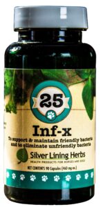 silver lining herbs 25 canine inf-x - helps maintain healthy digestion levels - natural support for normal detoxification process - herbal health supplement for dogs - 90 capsules