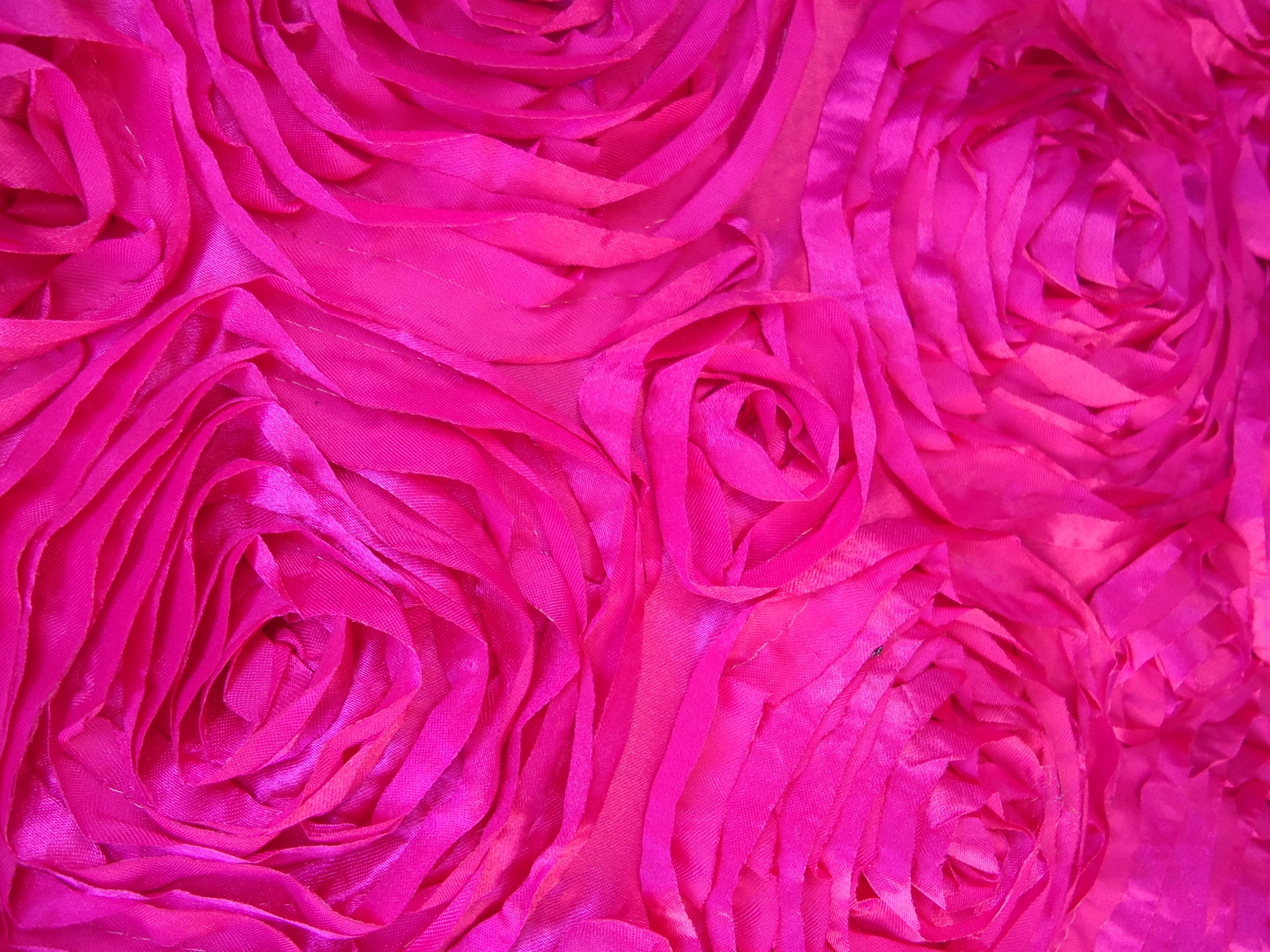 Satin Rosette Hot Pink Bridal Wedding Decoration Fabric 50 Inch Fabric By the Yard