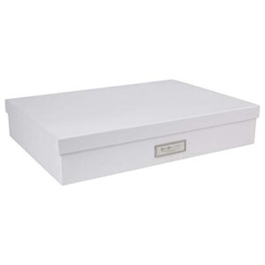 bigso box of sweden 934145541 a3 storage box, fibreboard, white, 31 x 43.5 x 8.5 cm