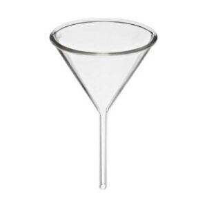 75mm glass funnel, short stem, borosilicate glass, heavy wall, karter scientific 213v8 (single)