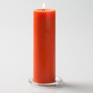 richland® 3" x 9" hand poured orange pillar candle