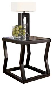 signature design by ashley t592-3 end table, 30.25" w x 25.50" d x7.00 h, brown