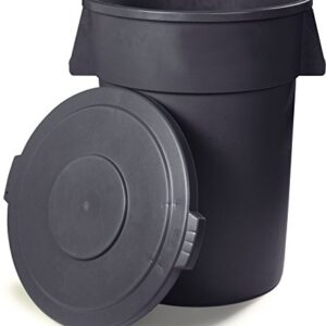 Carlisle FoodService Products 34104423 Bronco Round Waste Container Only, 44 Gallon, Gray