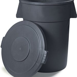 Carlisle FoodService Products 34104423 Bronco Round Waste Container Only, 44 Gallon, Gray