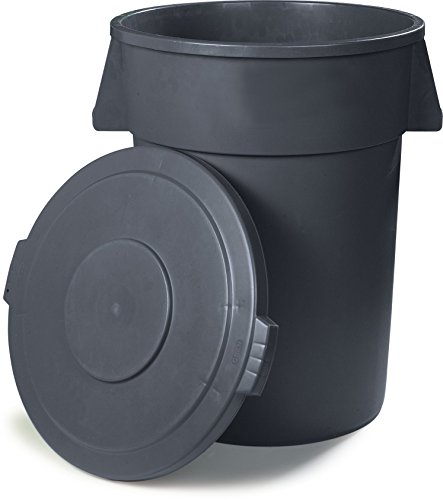 Carlisle FoodService Products 34104423 Bronco Round Waste Container Only, 44 Gallon, Gray