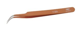 aven 18072ez e-z pik style 7 precision tweezer, stainless steel, 4-1/2" length