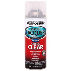 rust-oleum automotive 253366 acrylic lacquer spray, clear gloss, 11-ounce (pack of 1)