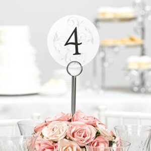 hortense b. hewitt wedding accessories round filigree table number cards, 1-40