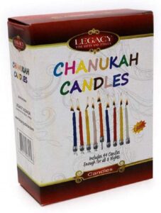 hanukkah multi colored candles / 44 per box