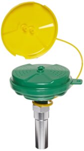 haws sp65 axion msr eye/face wash head with inverted directional flow, green/yellow/silber