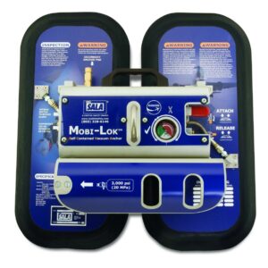 3m dbi-sala mobi-lok 2200108 aviation industry self contained vacuum anchor system, with attachment for air bottle, carrying case, blue/black