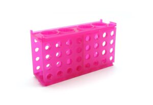 heathrow scientific hs29022d 4 way tube rack, polypropylene, pink (pack of 5)