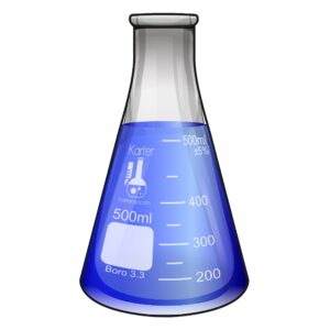 500ml narrow mouth erlenmeyer flask, 3.3 borosilicate glass, karter scientific 213g29 (single)