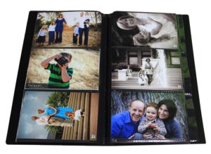 photo album 4x6 holds 300 photos - art portfolio with protective poly case - space saver