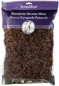 supermoss (26972) spanish moss preserved, coffee, 8oz (200 cubic inch)