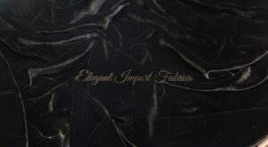 black silk velvet fabric 45" wide by the yard