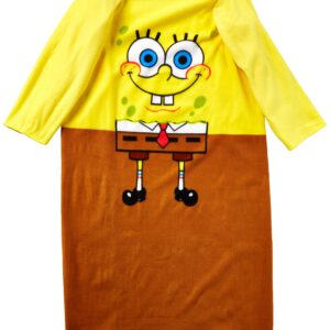 Northwest Nickelodeon's Spongebob Squarepants, Being Bob Adult Comfy Throw Blanket with Sleeves, 48" x 71", Multi Color