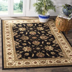 safavieh lyndhurst collection area rug - 6'7" x 9'6", black & ivory, traditional oriental design, non-shedding & easy care, ideal for high traffic areas in living room, bedroom (lnh553-9012)