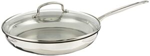 cuisinart 12 inch skillet with glass cover, chef's classic collection, 722-30g