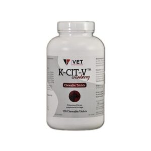 k-cit-v cranberry chewable potassium citrate for dogs, 100 tablets