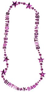 birthday babe beads-of-expression party accessory (1 count) (1/card)