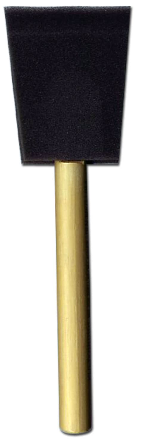 Jen 2" Poly Foam Brush With Wood Handle, Pack of 24