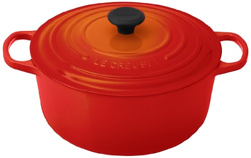 Le Creuset Enameled Cast Iron Signature Round Dutch Oven, 7.25 qt., Flame