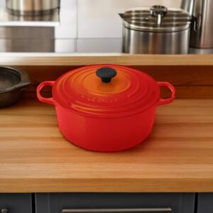 Le Creuset Enameled Cast Iron Signature Round Dutch Oven, 7.25 qt., Flame