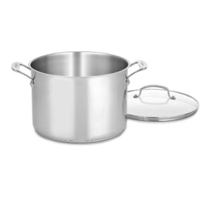 cuisinart 76610-26g chef's classic 10-quart stockpot with glass cover,brushed stainless