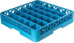 carlisle foodservice products rg3614 opticlean 36 compartment glass rack, 2.94" compartments, blue (pack of 6)