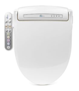 bio bidet by bemis bb-800 bidet toilet seat, adjustable warm water, round, white