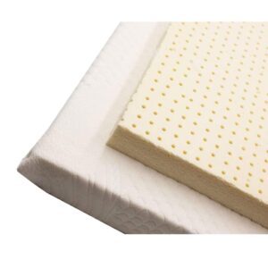 organic textiles organic latex mattress topper with cotton cover - made in usa (2 inches queen, soft)