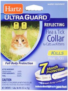 hartz ultra guard reflecting flea & tick cat collar, white 1 each