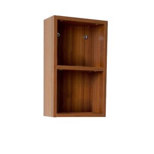 fresca bath bathroom linen side cabinet with 2 open storage area, teak