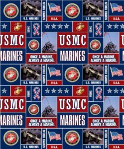 us marines fleece fabric sold by the yard-marine corps fleece fabric