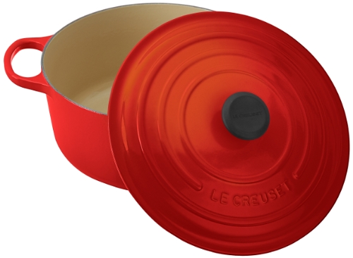 Le Creuset Enameled Cast Iron Signature Round Dutch Oven, 7.25 qt., Flame